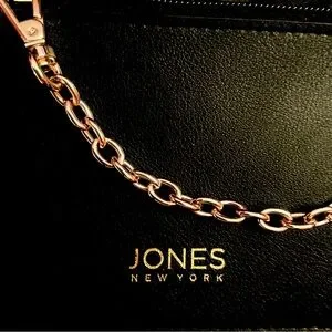 Jones New York | Bags | Jones New York Black Wristlet With Gold Chain ...